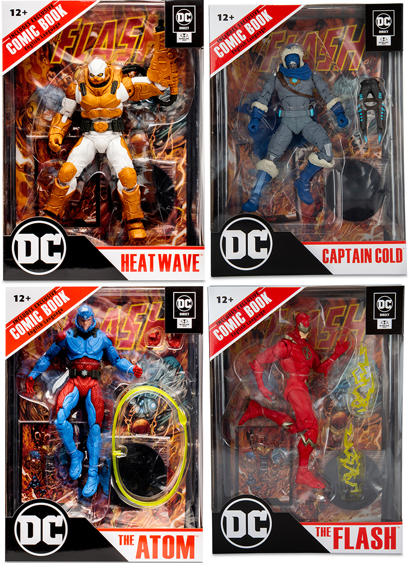 DC Direct Comic 7 Inch Action Figure The Flash Wave 2 - Set of 4 (Flash ...