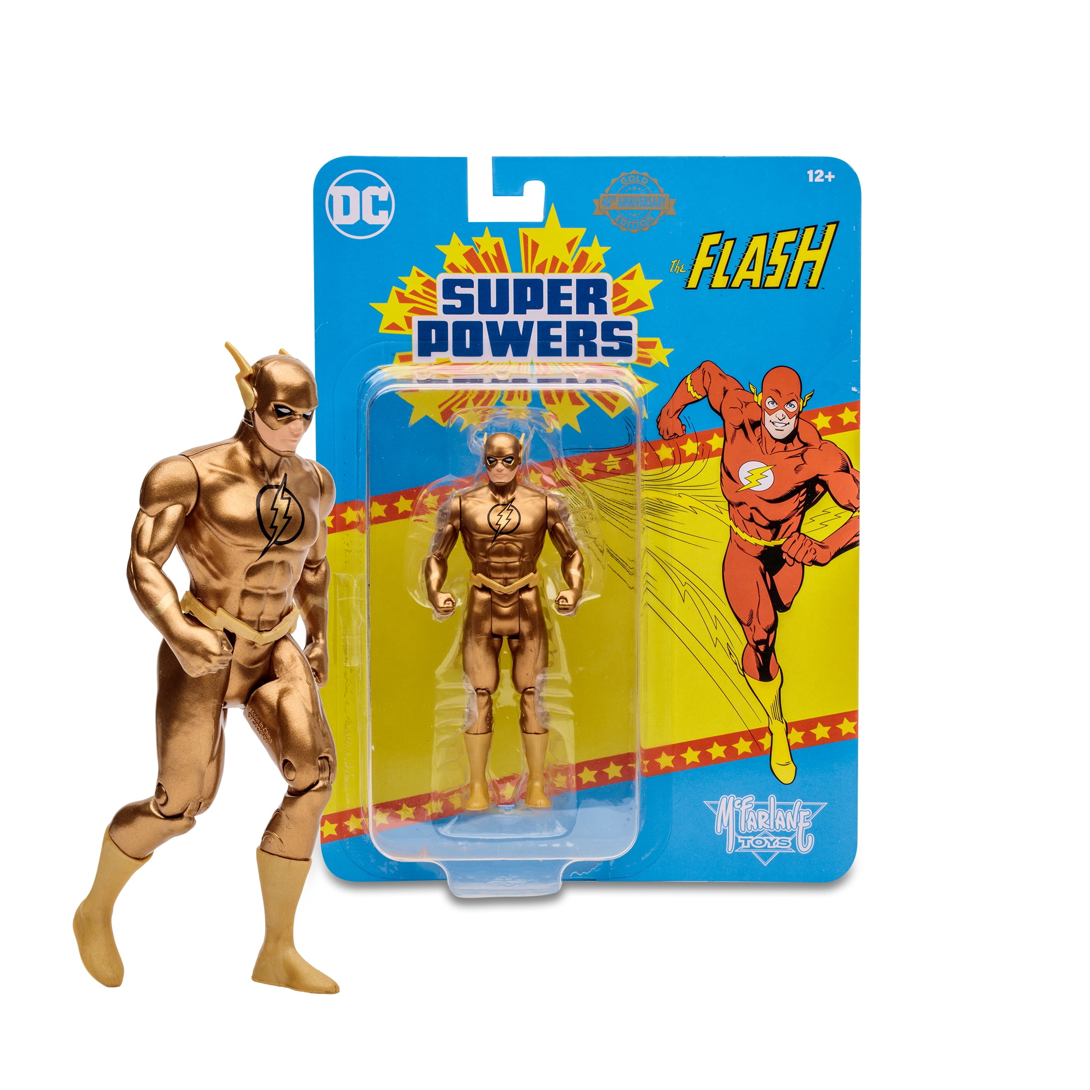 DC Direct - Kid Action Toy Set, Super Powers 4.5" The Flash (Gold ...