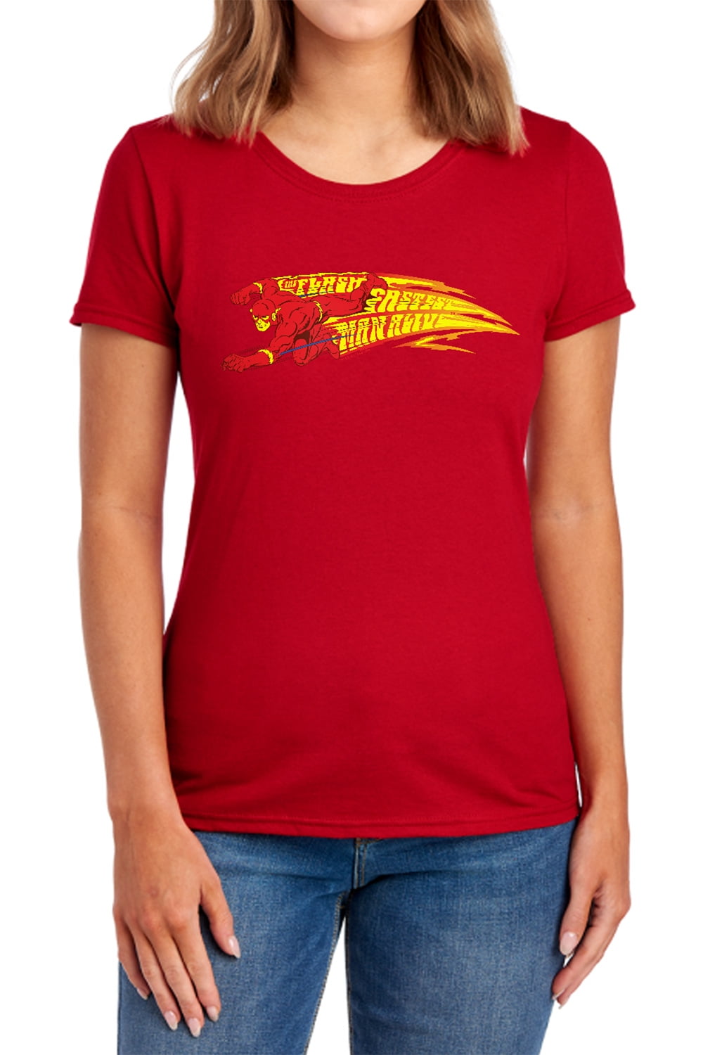 DC Flash Fastest Man Alive Women's T Shirt, Red, 2X-Large - Walmart ...