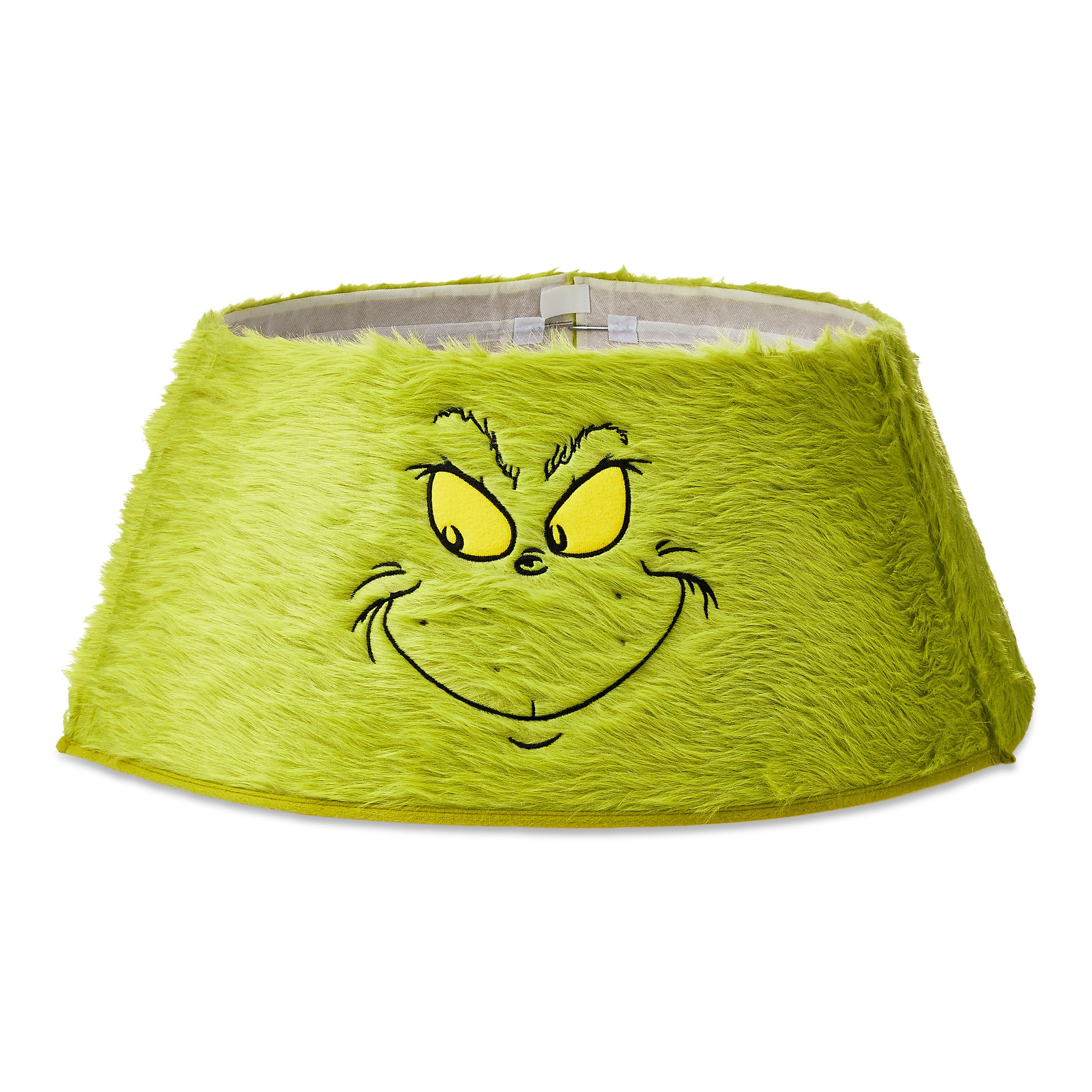 Dr. Seuss How the Grinch Stole Christmas Green Fuzzy Tree Skirt Collar ...