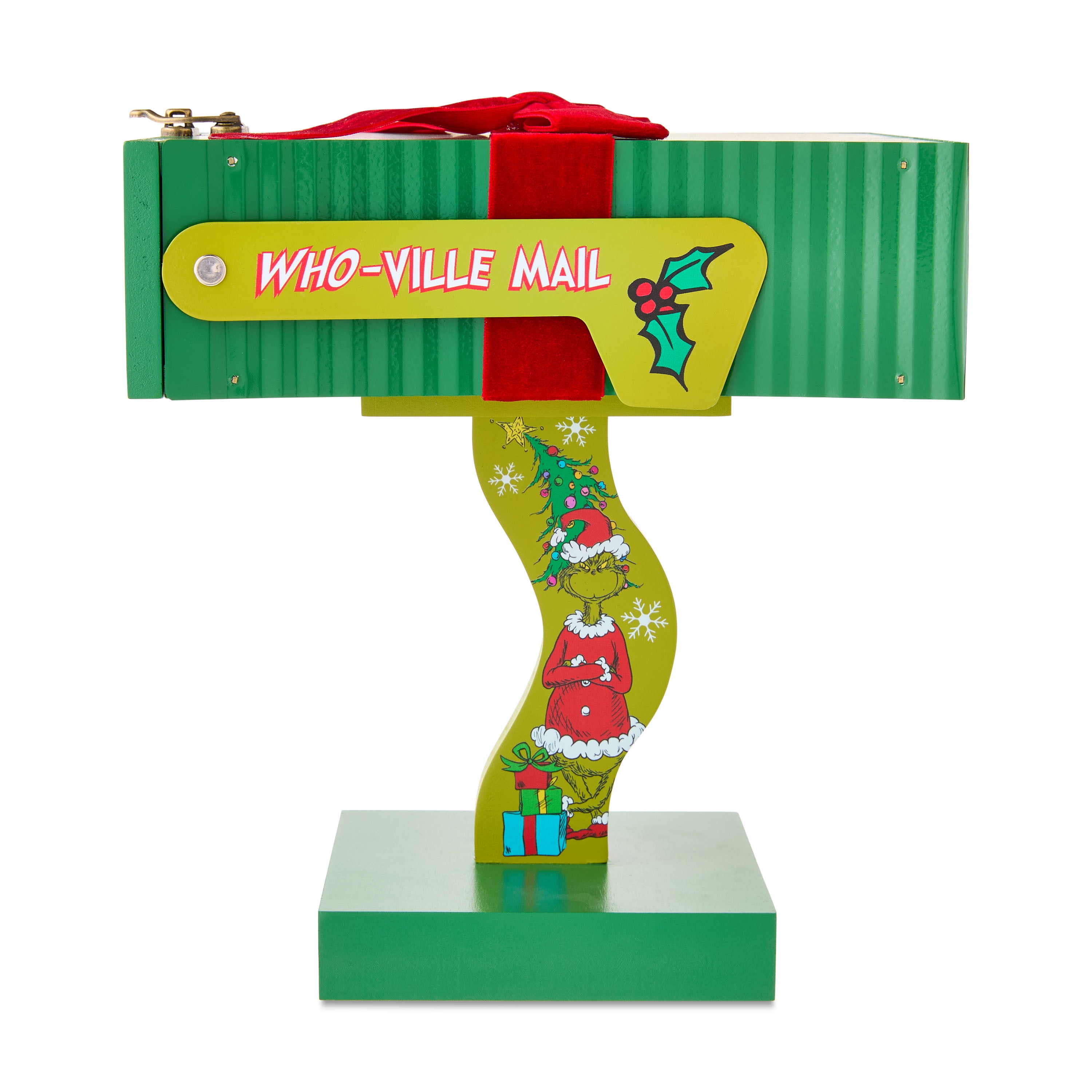 The Grinch Whoville Novelty Mailbox, Green, 9.2" Tall, MDF, by Ruz ...