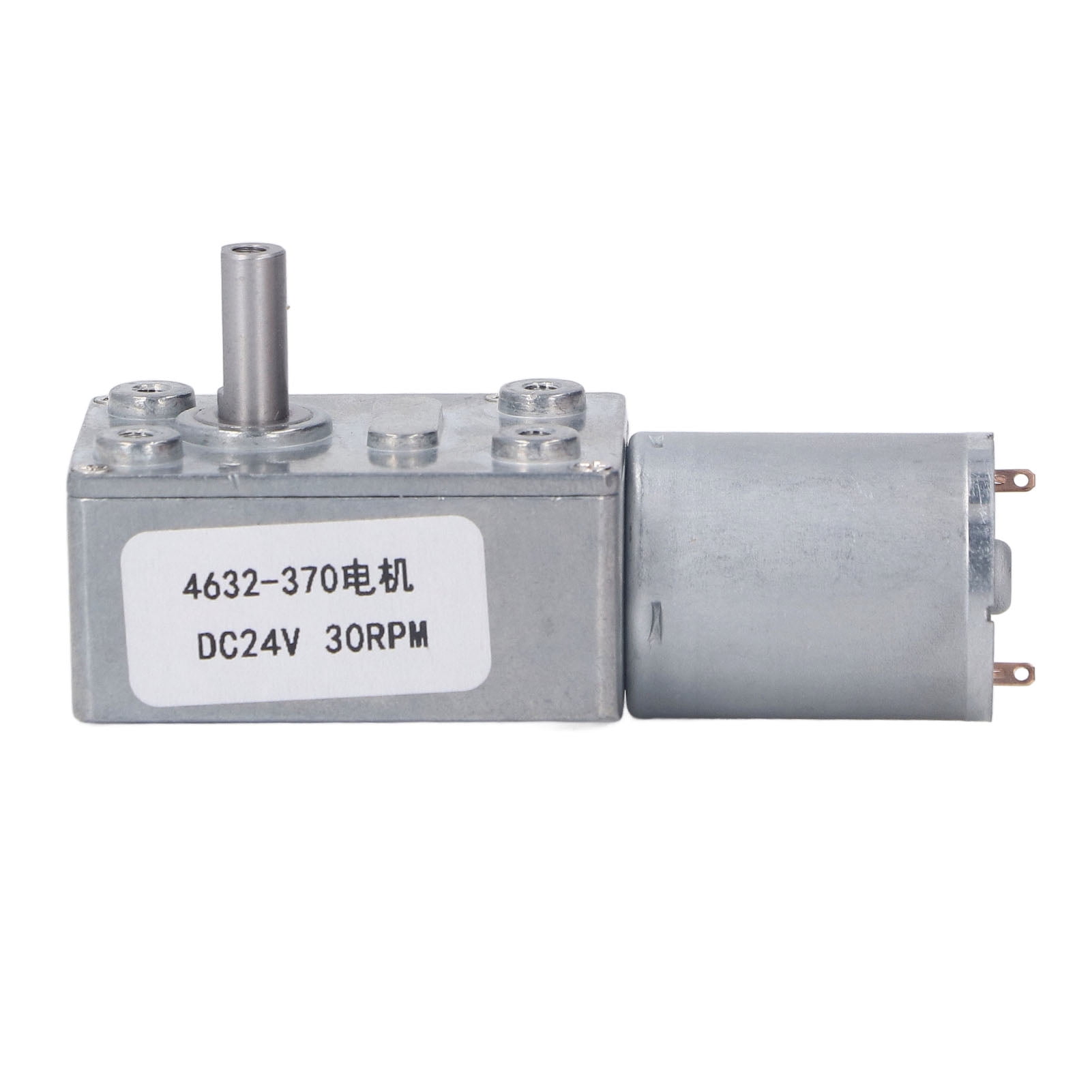 DC Geared MotorRotation Self Locking Speed Reduction Turbine Worm Gear Motor DC24V 30RPM ...