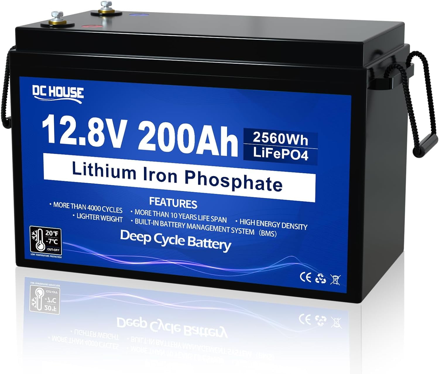Free Shipping! DC HOUSE 12V 200Ah Lithium LiFePO4 Deep Cycle Battery ...