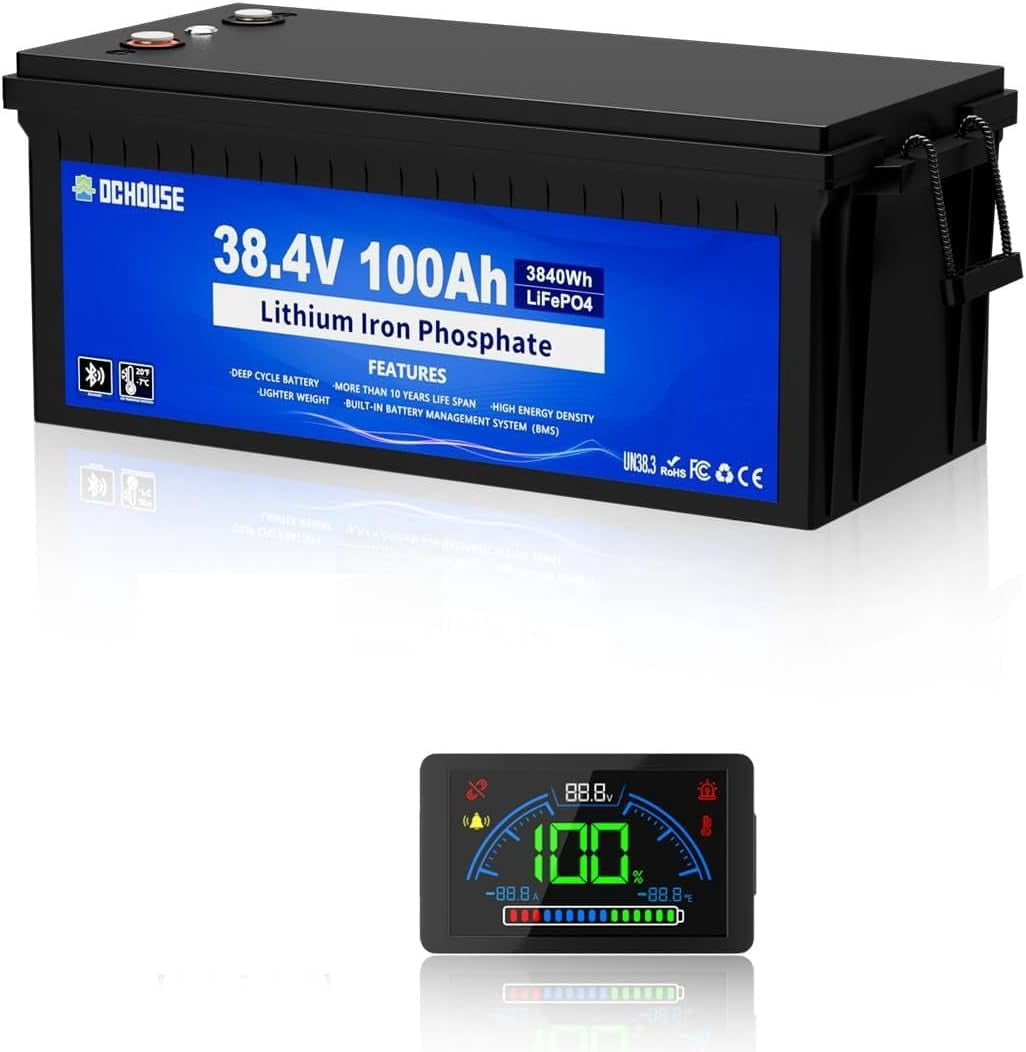 DC HOUSE 36V 100AH Golf Cart Lithium Battery with Switch, 200ABMS ...