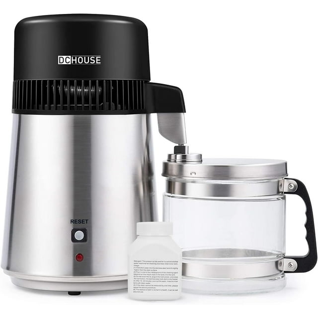 DC HOUSE Water Distiller 1 Gallon Distilled Water Machine, Stainless ...