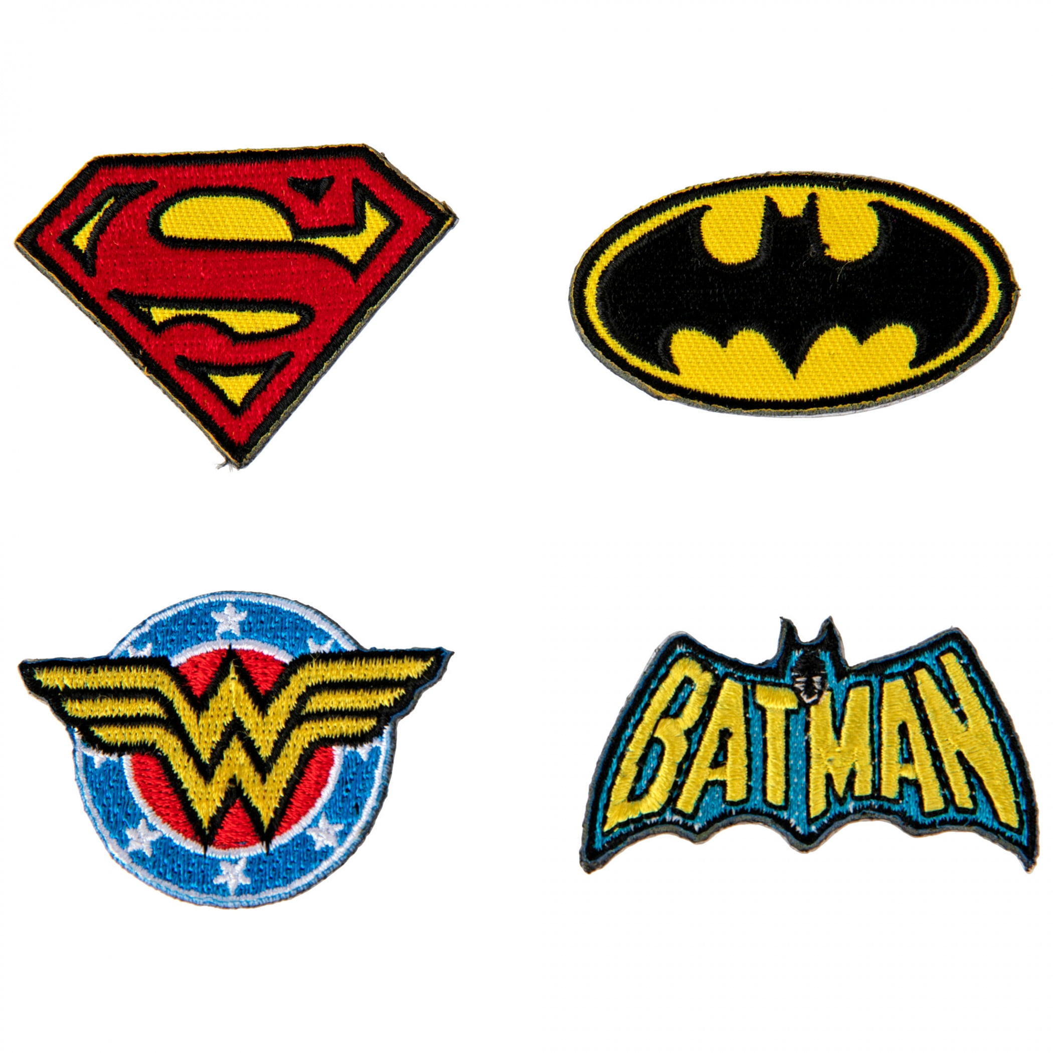 DC Comics Hero Logos Assorted 4-Count Mini Patches - Walmart.com