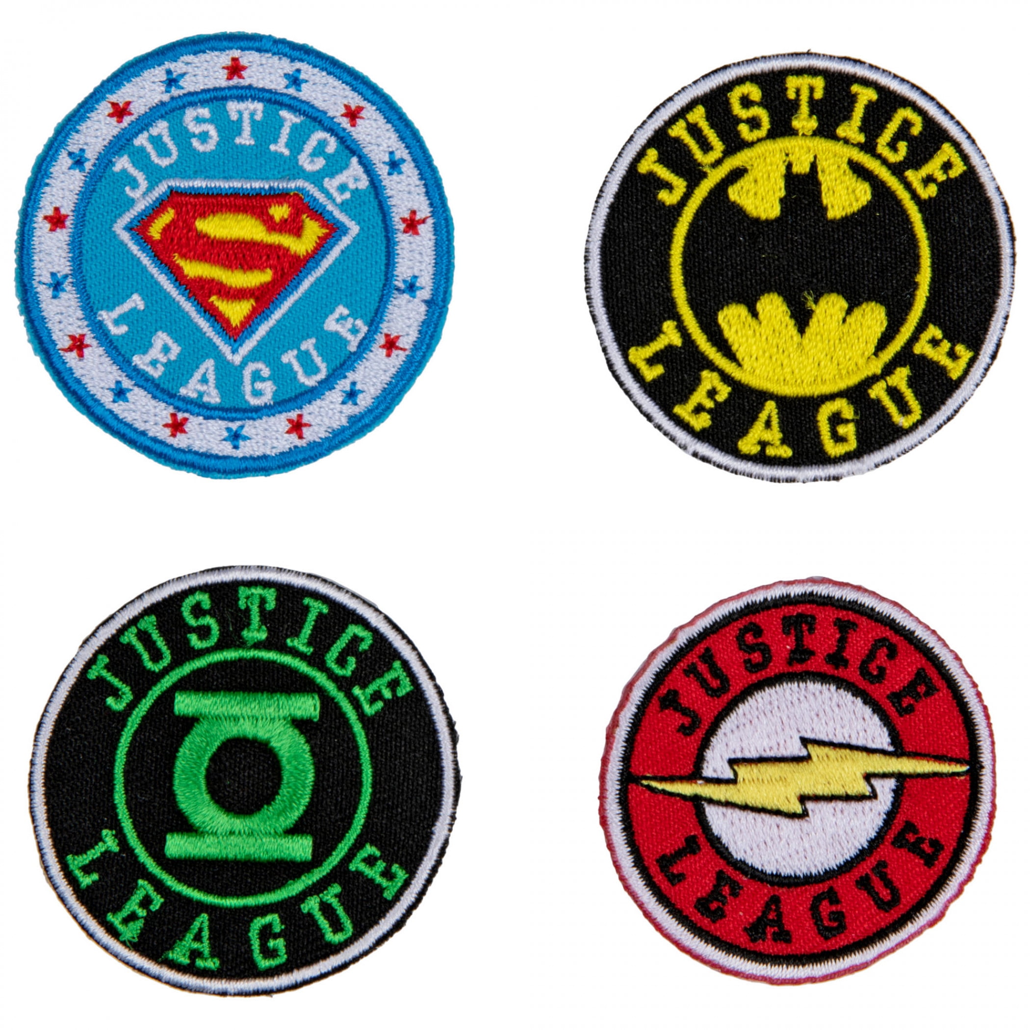 DC Comics Justice League Emblems Assorted 4-Count Mini Patches ...