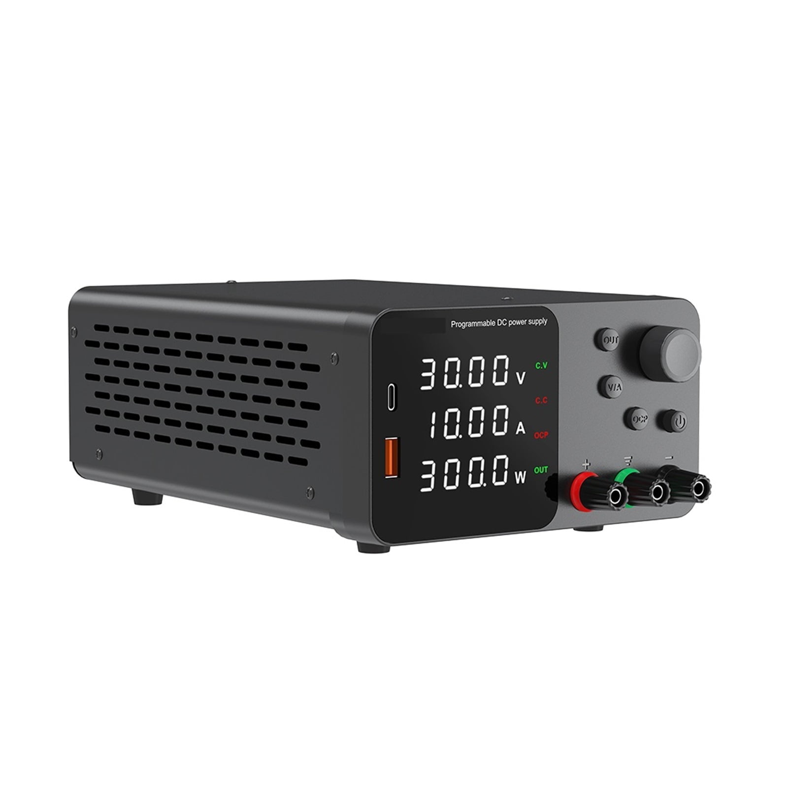 DC Laboratory Power Supply, 30V 10A Encoder Adjustment Voltage Regulator, Bench Switching Power ...