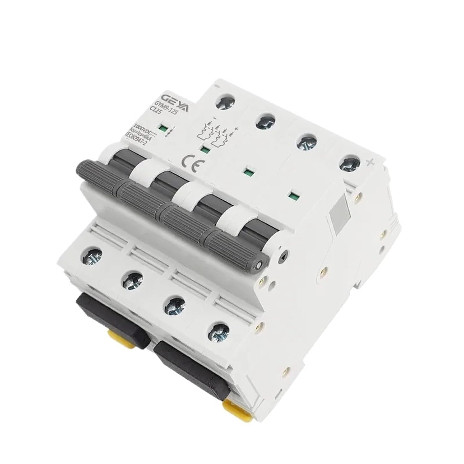 DC MCB 80A 100A 125A 6KA 4P 1000VDC Mini Circuit Breaker Din Rail DC ...