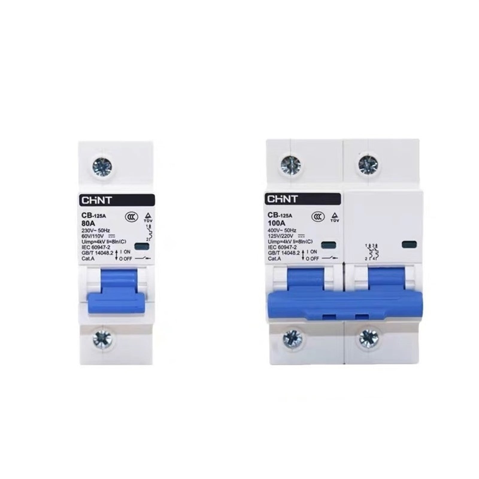 DC MCB CB-125A Solar Energy Photovoltaic Mini Circuit Breaker 1P 2P DC ...