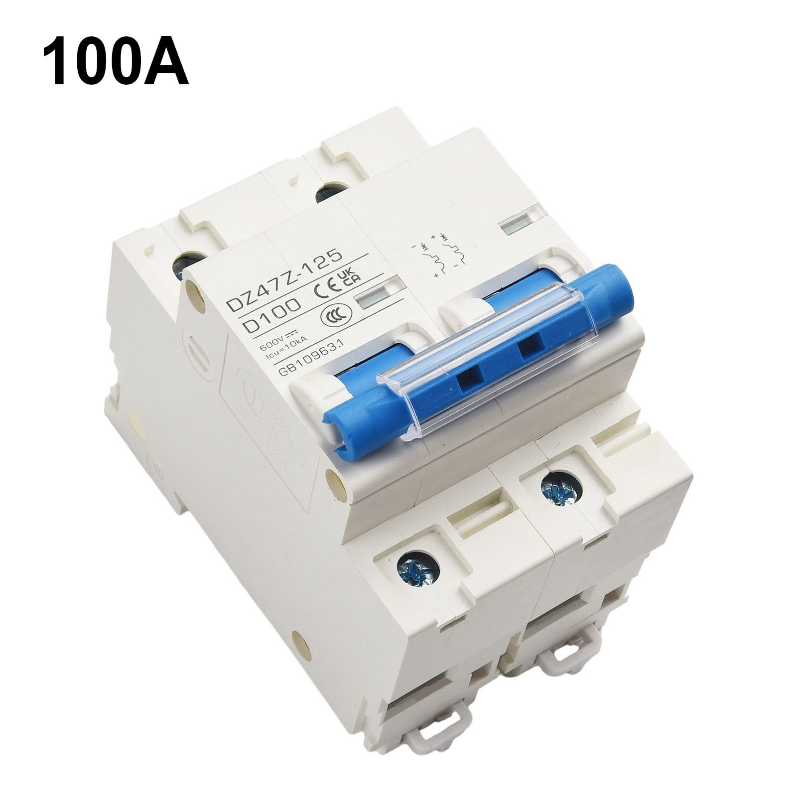 DC MCB For Solar PV 2P 125A 100A 80A 600V Circuit Breaker PV System Battery Short Current ...