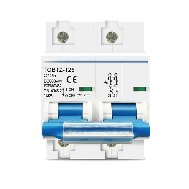 DC MCB for Solar PV 2P 125A 100A 80A 600V Circuit breaker PV Battery - Walmart.com