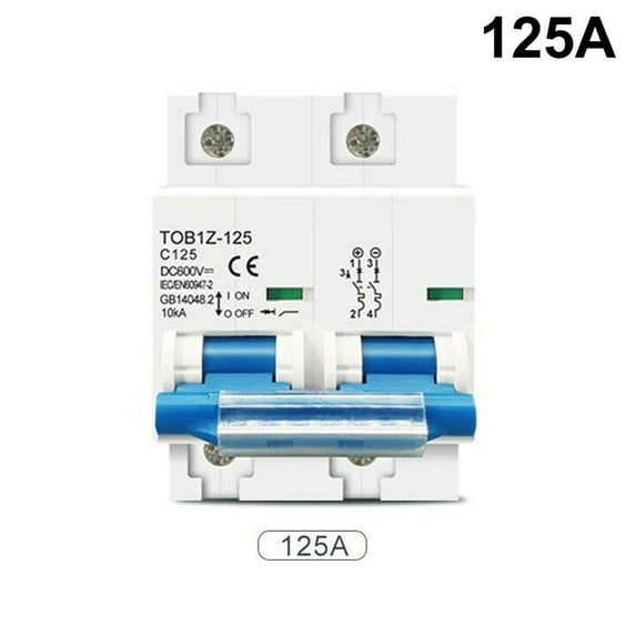 DC MCB for Solar PV 2P 125A 100A 80A 600V Circuit breaker PV System ...