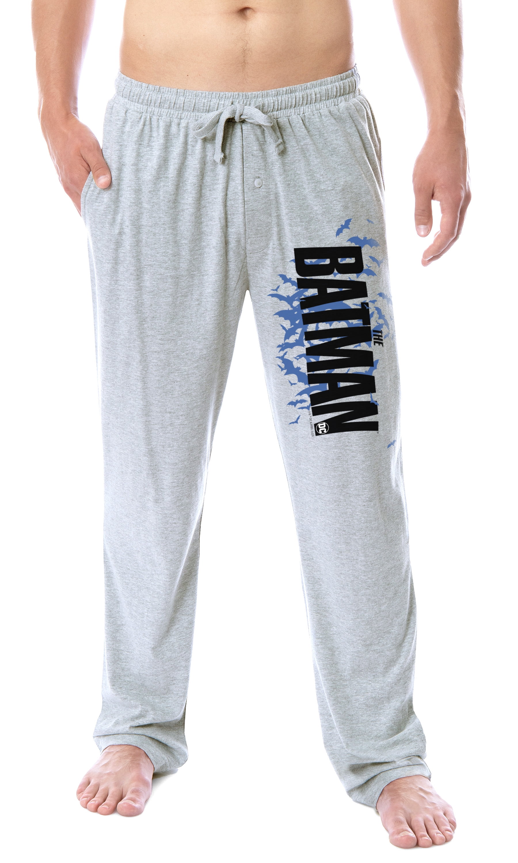 DC Mens' The Batman Movie Gotham Bat Background Logo Sleep Pajama Pants ...