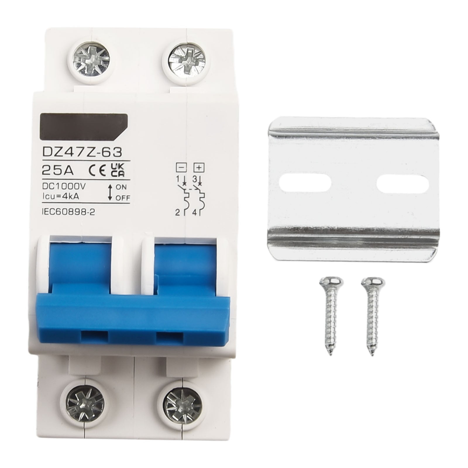 DC Miniature Circuit Breaker 2 Pole 1000V 32 Amp Isolator DC Disconnect Switch - Walmart.com