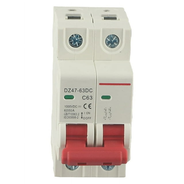 DC Miniature Circuit Breaker 2 Pole 1000V 63 Amp Isolator for Solar PV System - Walmart.com