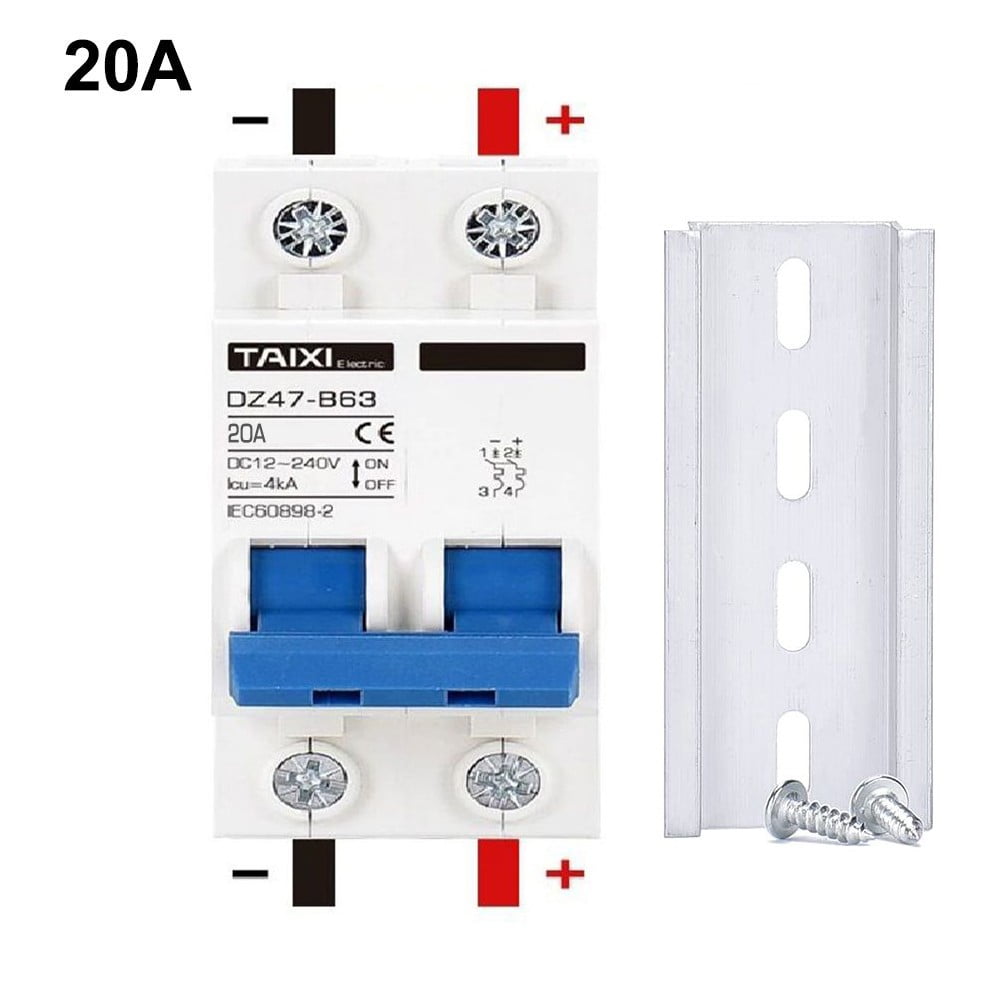 DC Miniature Circuit Breaker 2 Pole 240V 32 Amp Isolator DC Disconnect Switch - Walmart.com