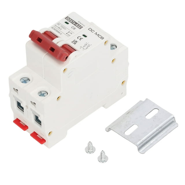 DC Miniature Circuit Breaker 2P Breaking Capacity 6000A Mini 6A Circuit Breaker for Solar PV ...