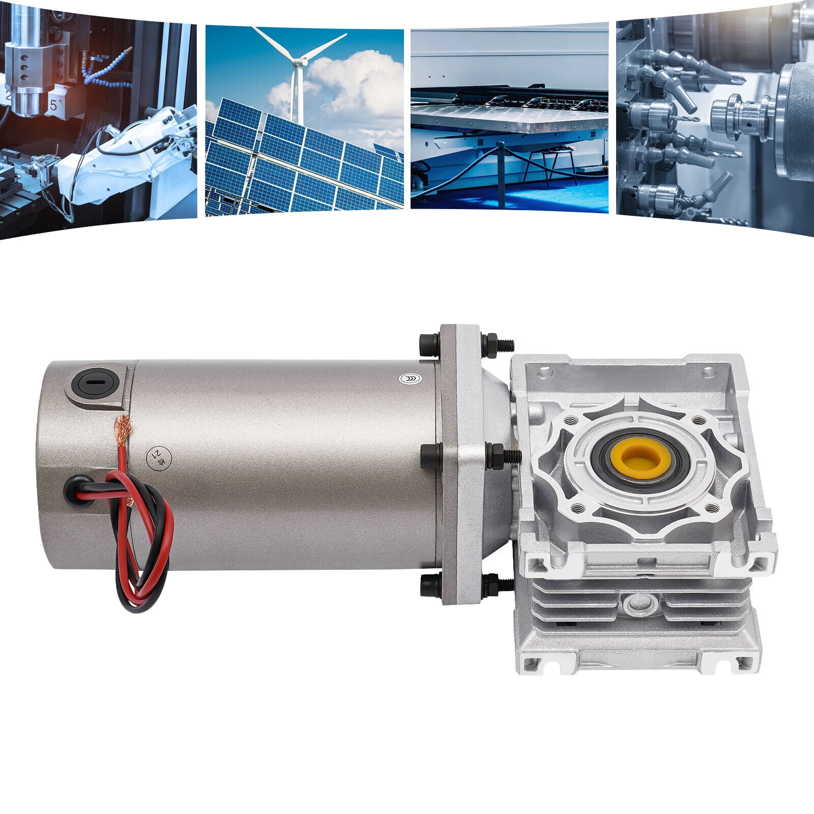 DC Motor 300W DC Worm Gear Motor 24V with self-Locking Speed Adjustable ...