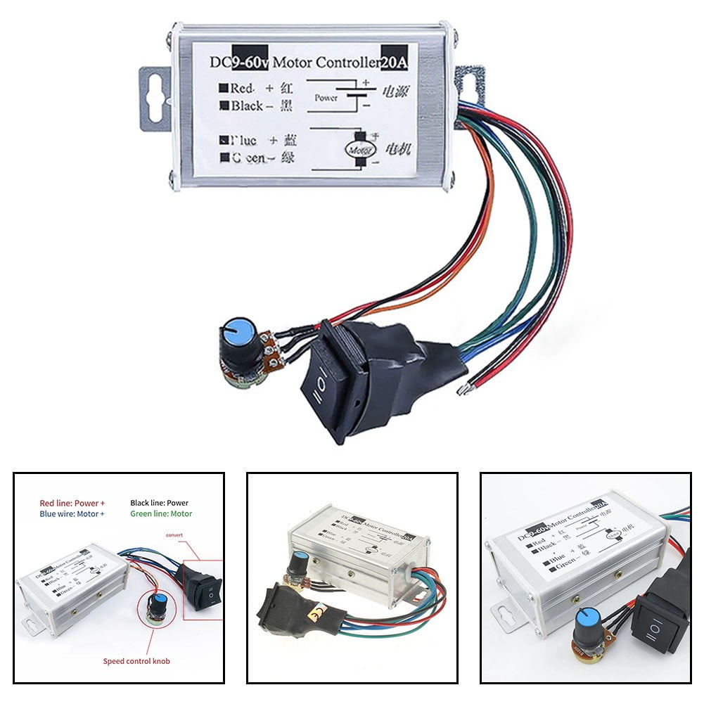 DC Motor Speed Controller DC 12V 24V 36V 48V 60V Motor Pulse Width ...