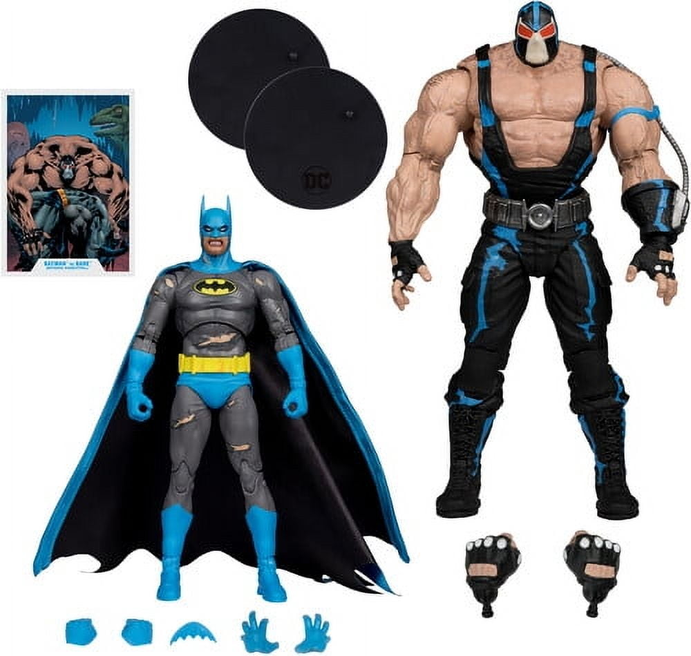 DC Multiverse - Batman: Knightfall - 7" Batman vs Bane Action Figure 2-Pack with Megafig ...