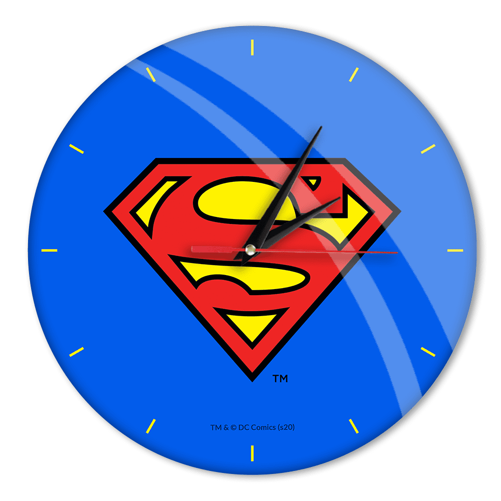 DC Original and Officially Licensed Wall Clock Shiny Superman 001 ...