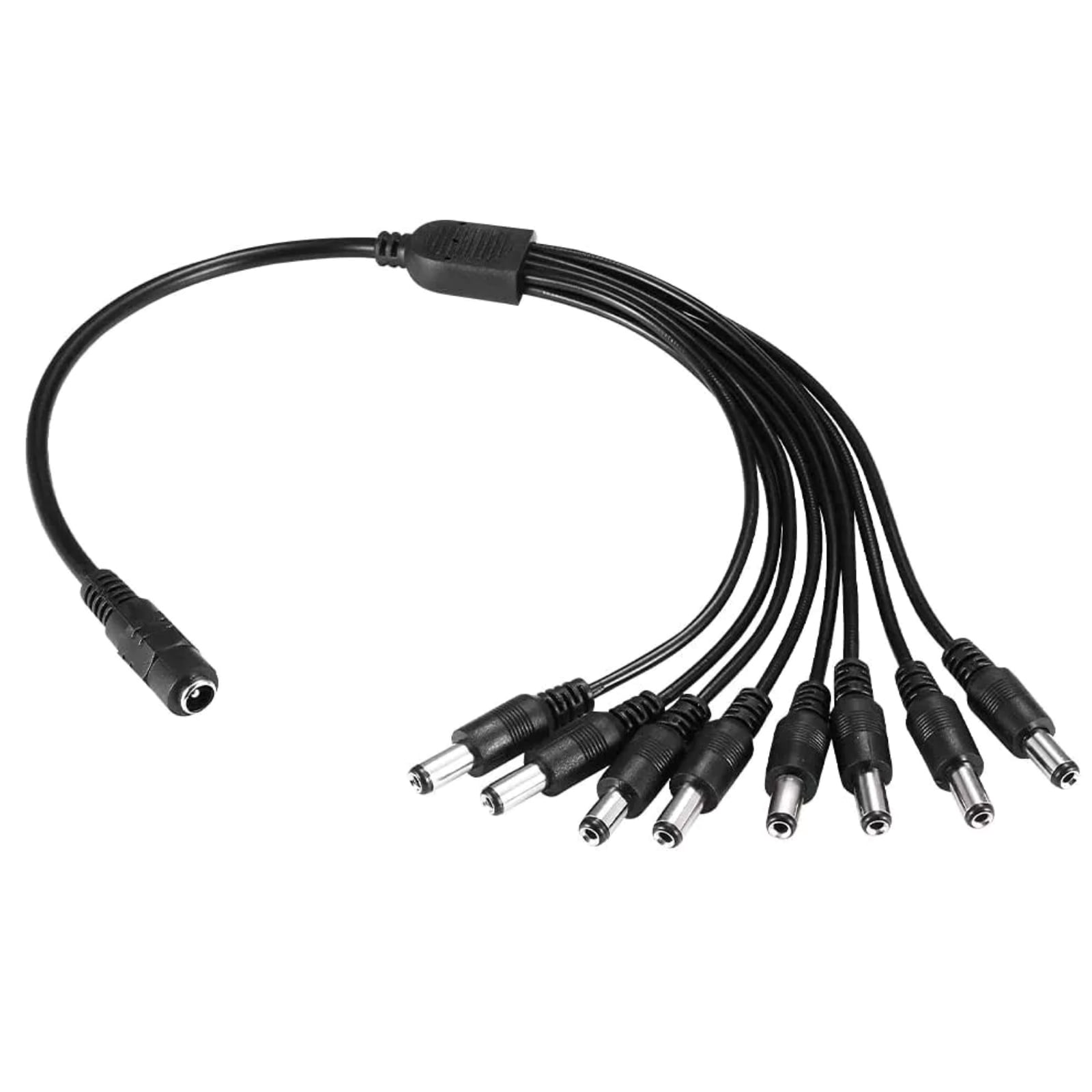 DC Power Adapter Y Cable Pigtail for Surveillance Cameras 1 to 8 Split ...