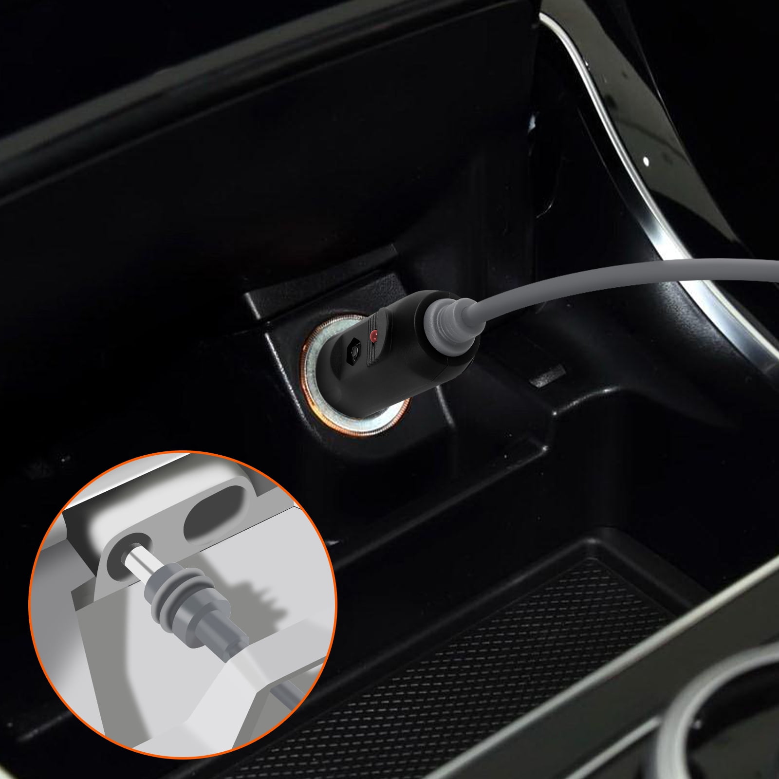 DC Power Cable Cigarette Lighter PVC DC Car Power Cable Waterproof DC ...