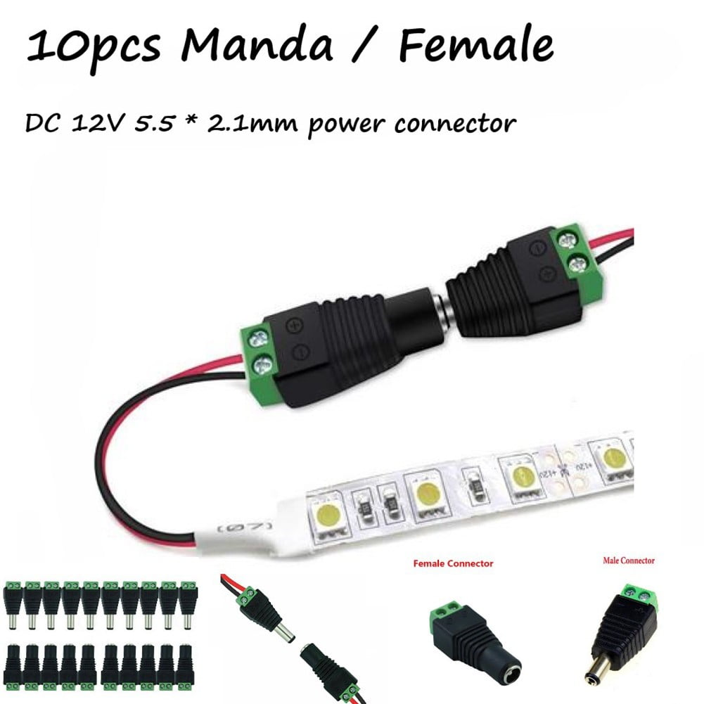 DC Power Connector Adapter Jack Plug Power Power Converter 5.5mm X 2 ...