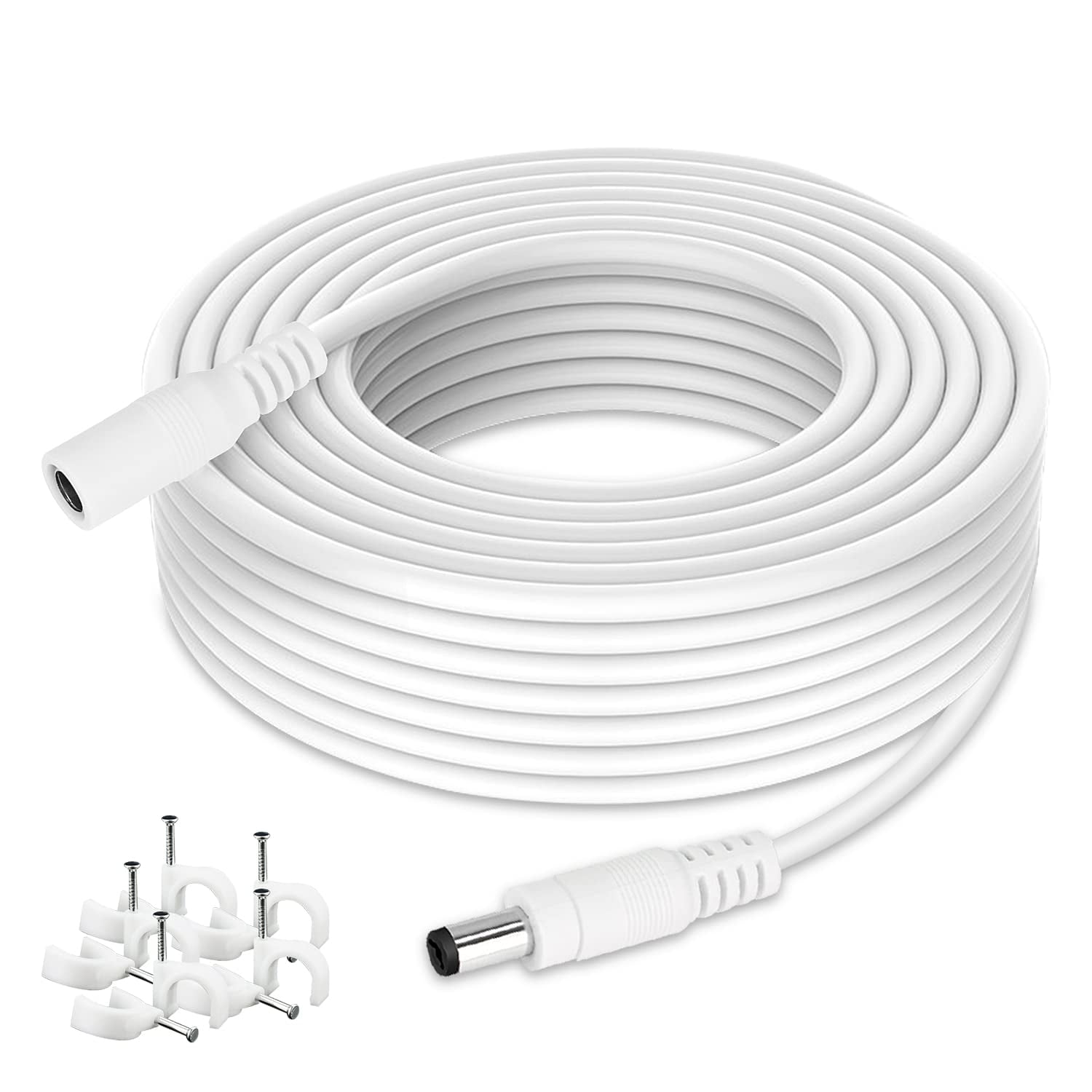 DC Power Extension Cable 33ft, 2.1mm x 5.5mm Plug Compatible with 12V ...
