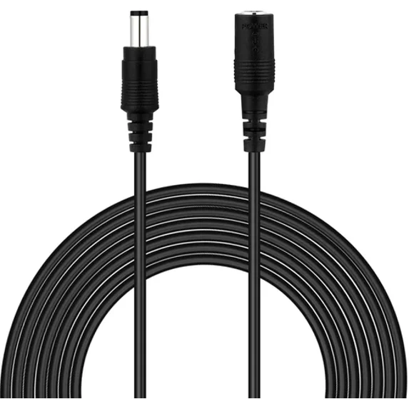 DC Power Extension Cable 5.5Mm X 2.1Mm Male Female Cord 18AWG 12V 24V ...