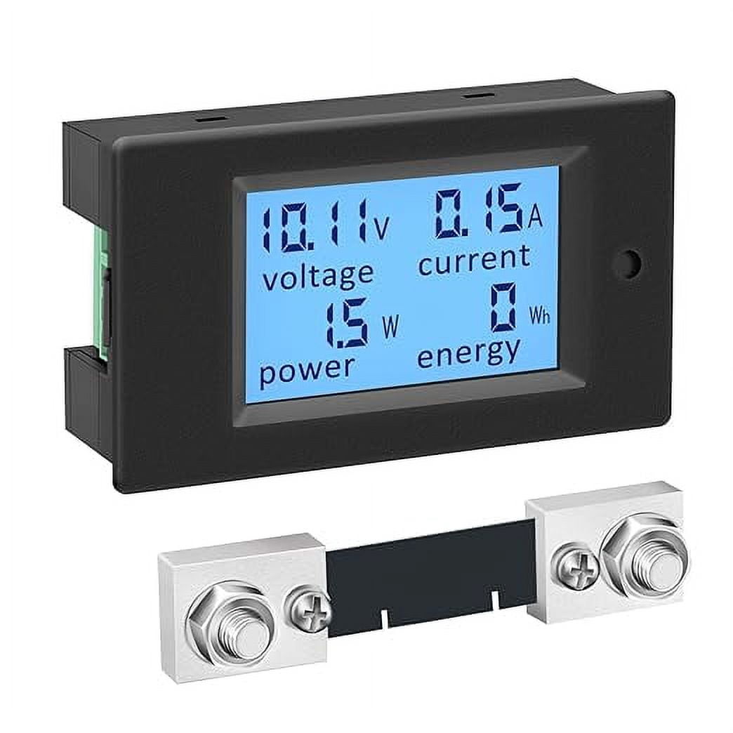 DC Power Meter, DROK 6.5-100V 100A 12V 24V 36V 48V 60V 72V Volt Amp ...