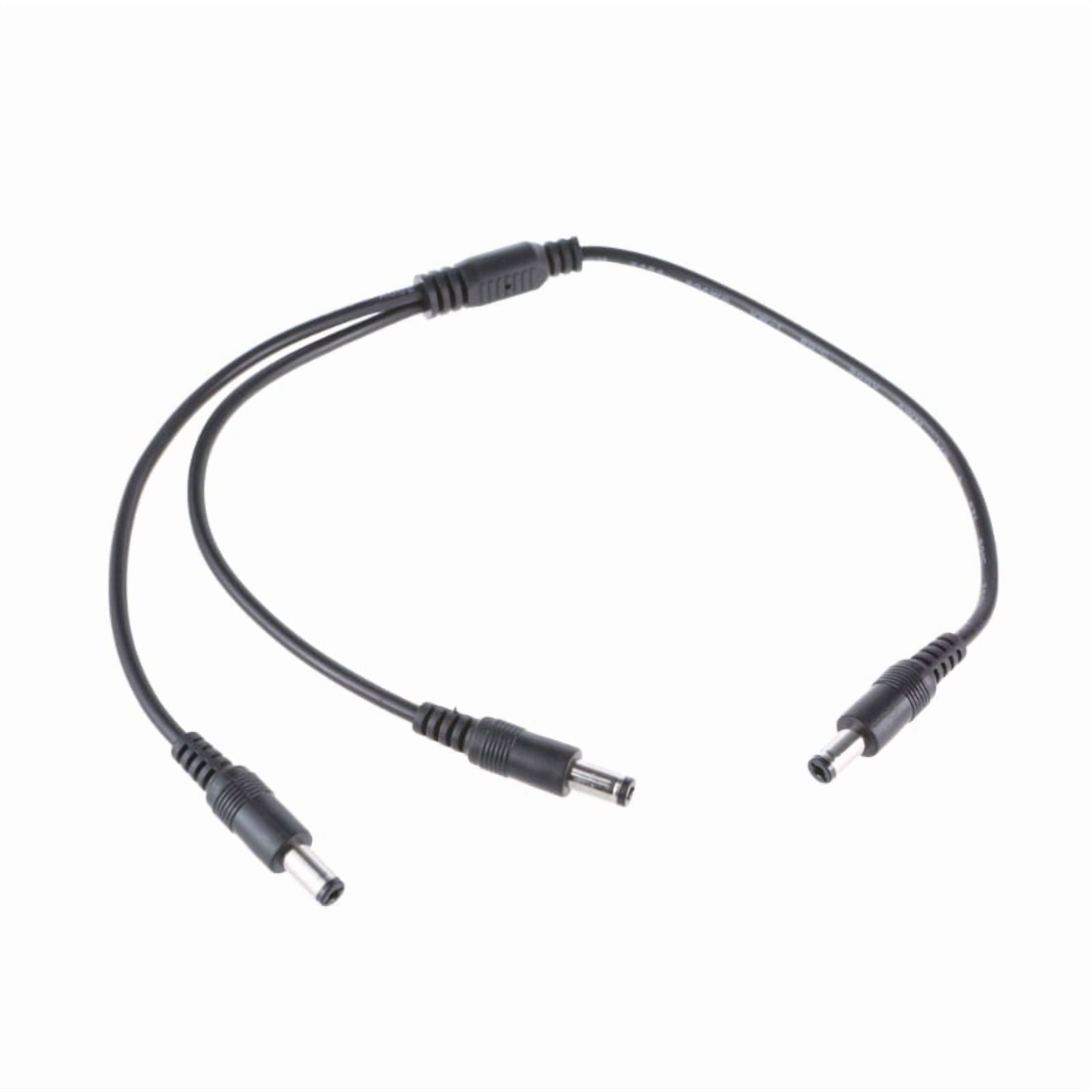 DC Power Splitter Cable 5.5x2.1mm/5.5x2.5mm, 1 Male to 2 Male Y Adapter ...