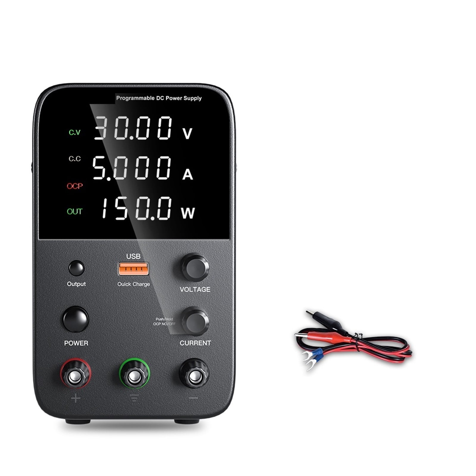 DC Power Supply Adjustable 30V 10A Lab Programmable Current Voltage ...