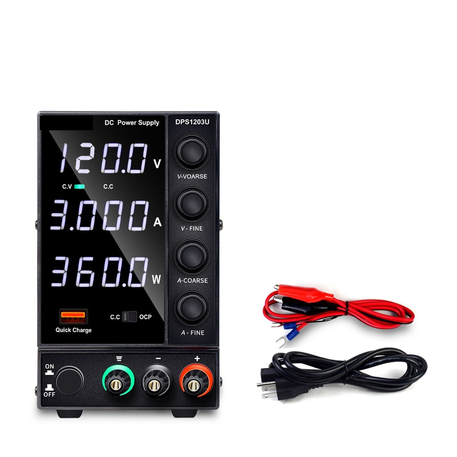 DC Power Supply Adjustable 4 Digit Lab Bench Power Source 30V 10A 60V ...