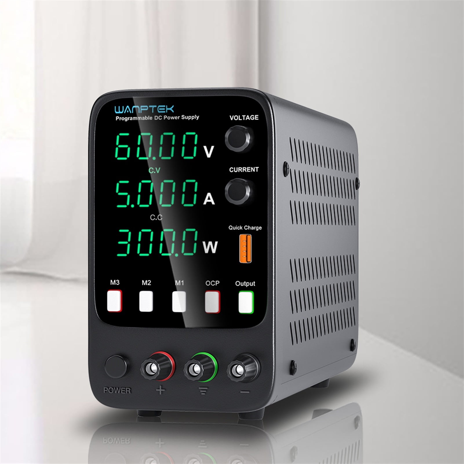 DC Power Supply Adjustable 60V 5A Lab Programmable Memory Function Variable Bench Power Source ...