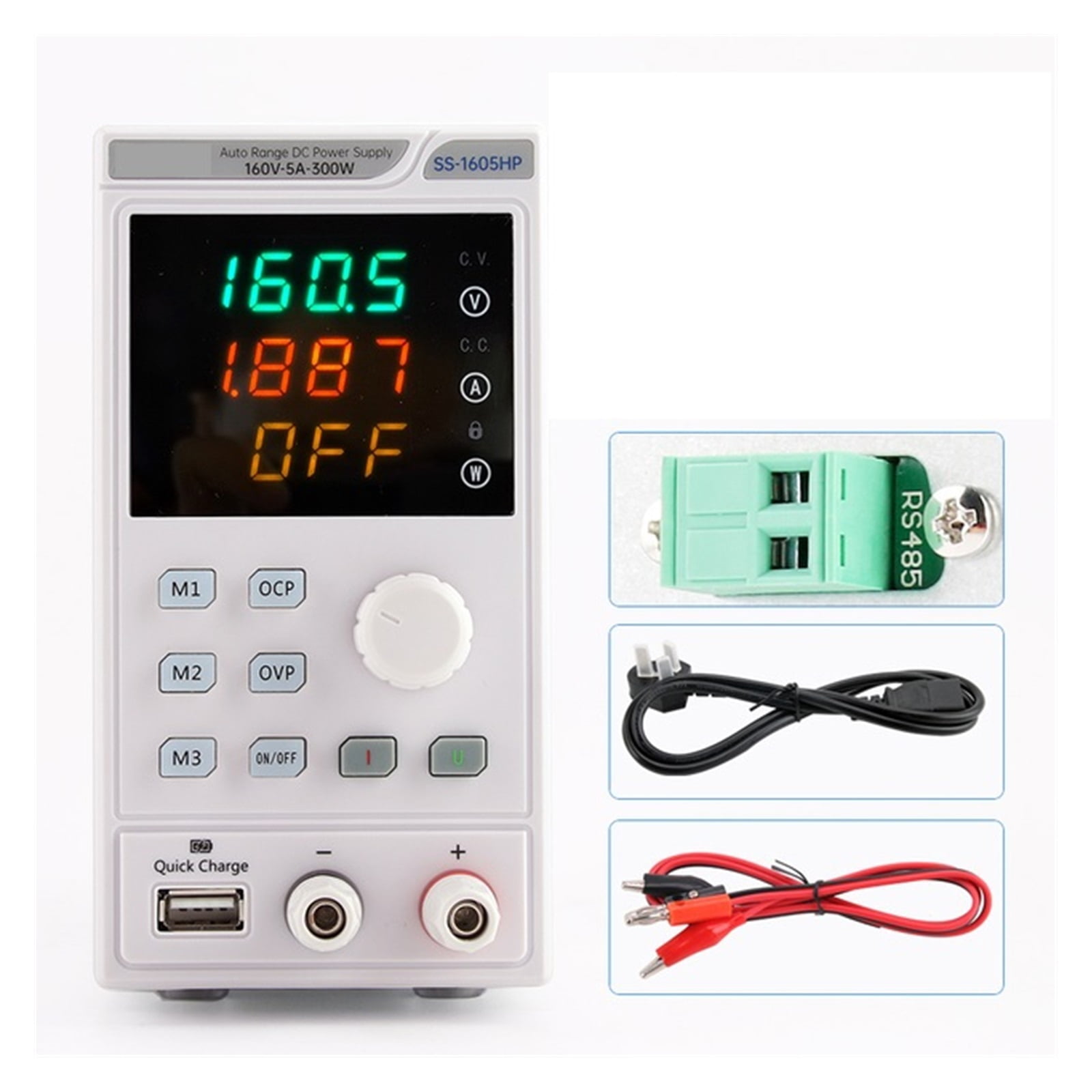 DC Power Supply Adjustable 80V 10A 300W LED Digital Lab Bench Power Source Stabilized Power ...