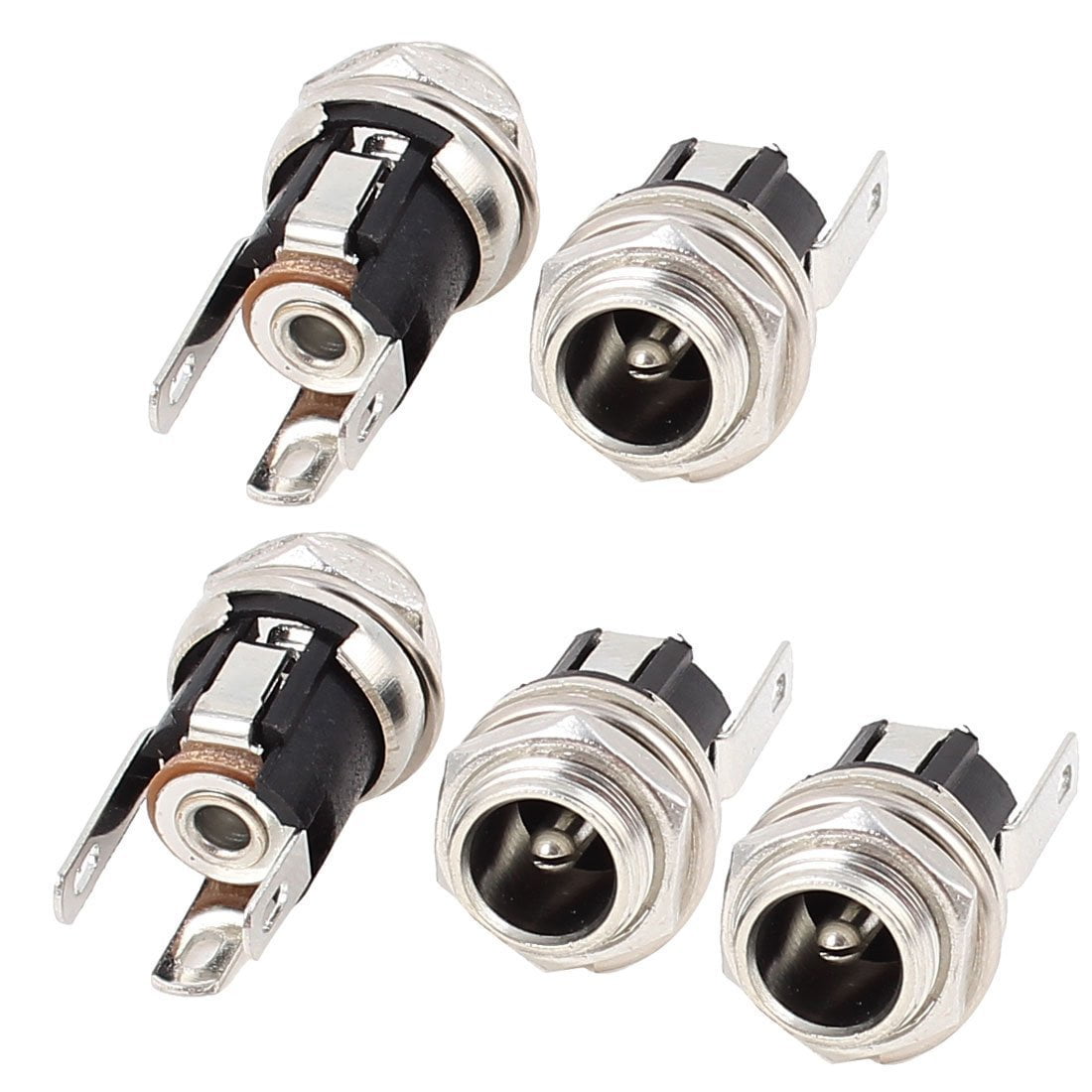 DC Power Supply Metal Jack Socket Female Panel Mount Connector 5.5 x 2 ...