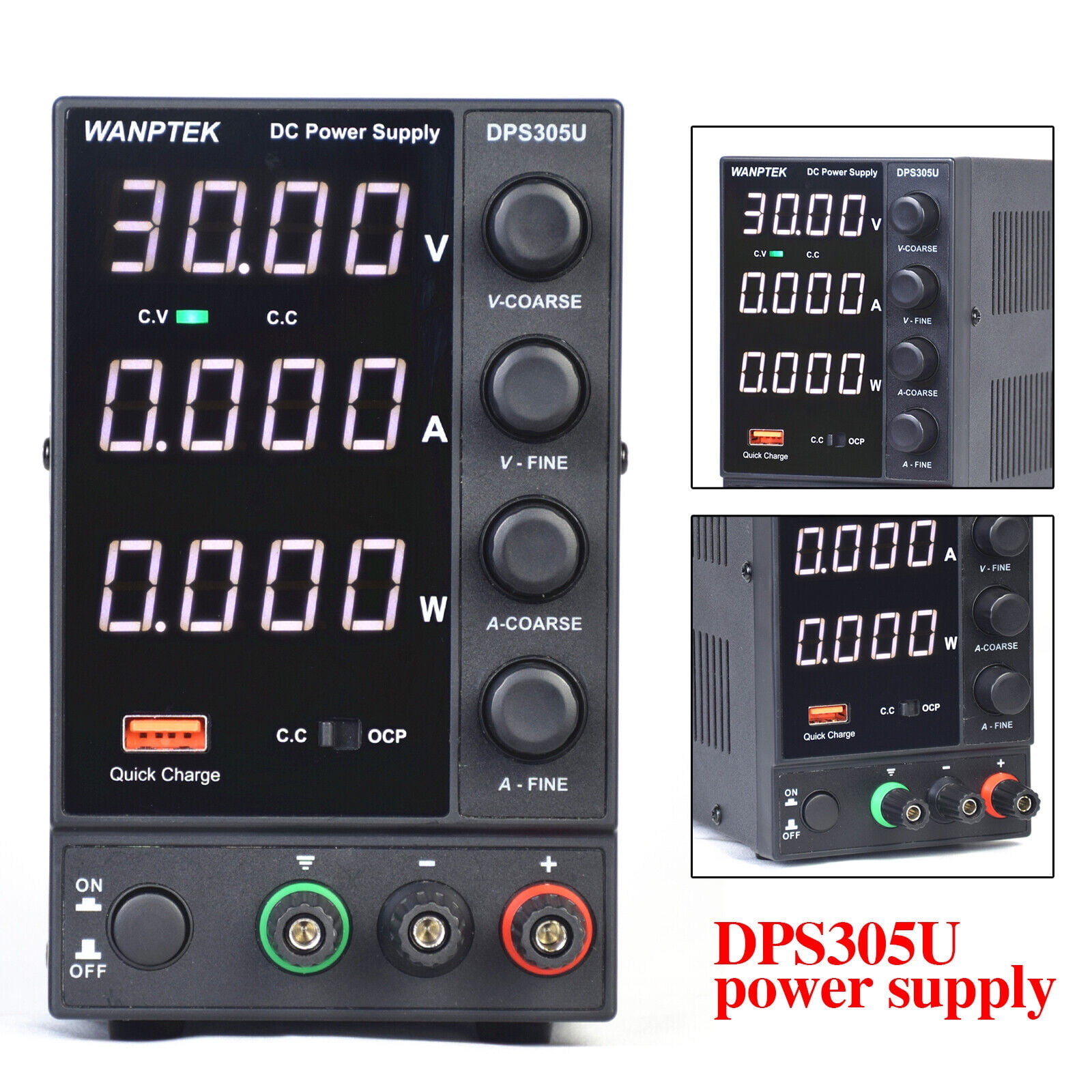 DC Power Supply Variable 30V 5A with 4 Digits Display Course And Fine ...
