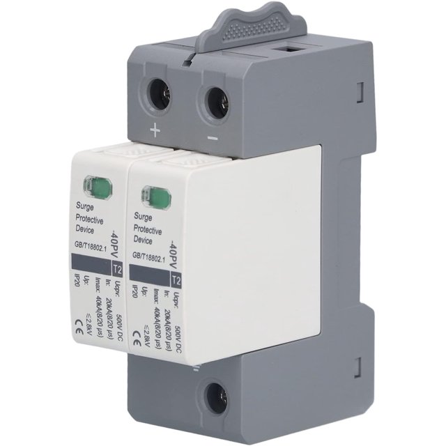 DC Power Surge Protector, 20 40KA 500VDC Voltage Surge Arrester Device ...