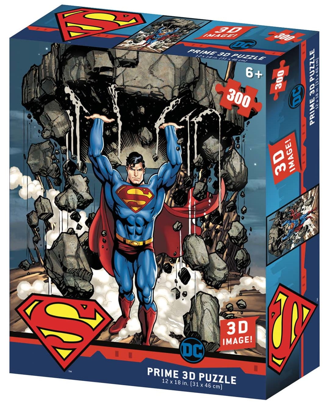 DC Prime 3D Puzzle, 300 puzzles, 12 in x 18 in, SUPERMAN, 6+ - Walmart.com