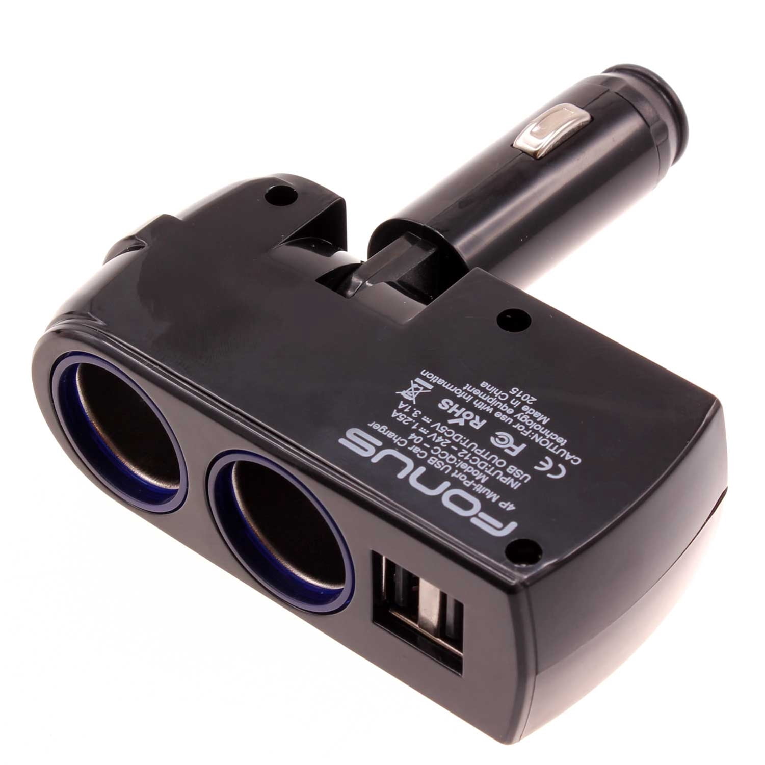 DC Socket Car Charger Splitter for Samsung Galaxy S25/Ultra/Plus - 2 ...