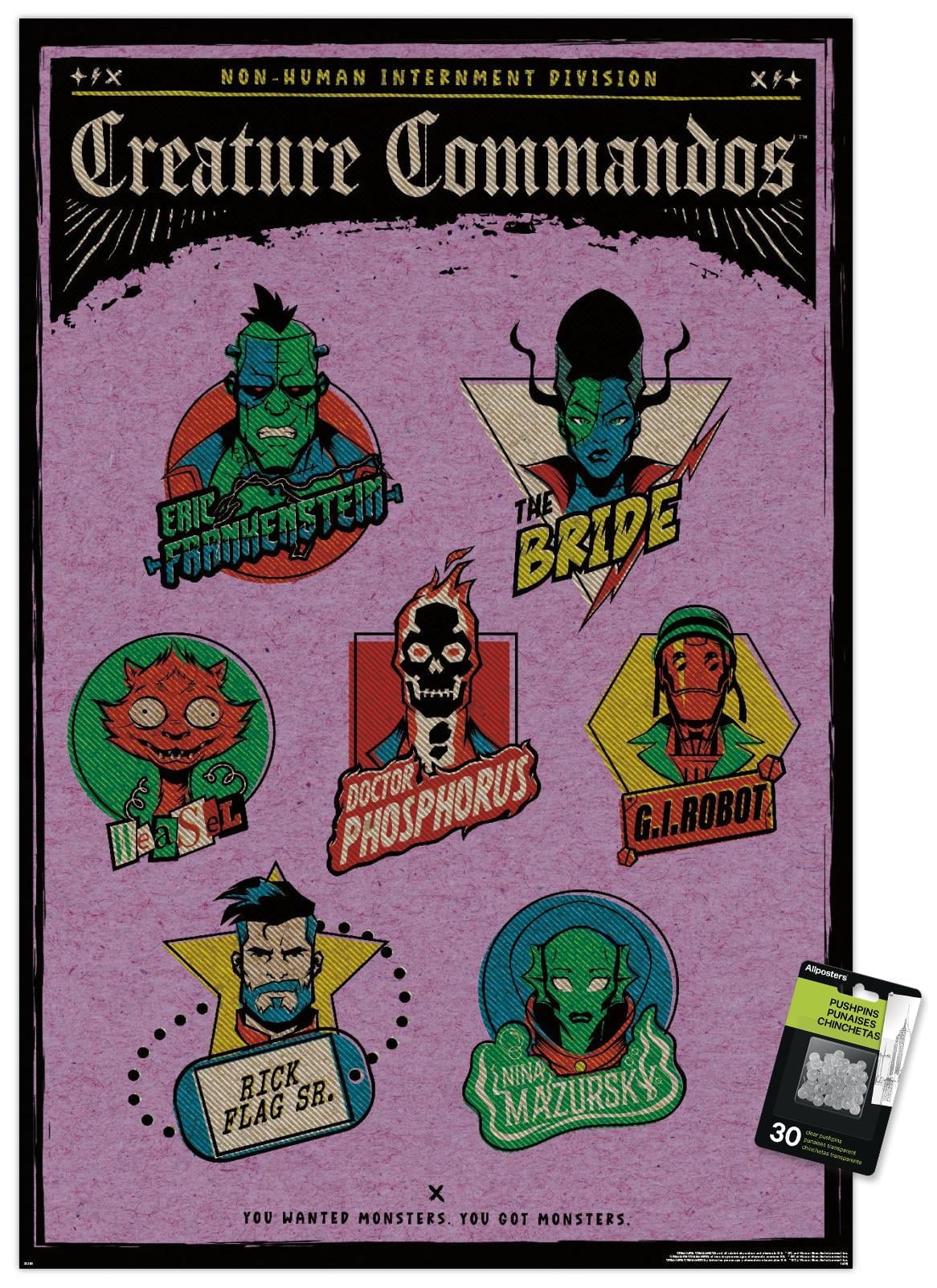 DC Studios Creature Commandos - You Wanted Monsters Wall Poster with ...