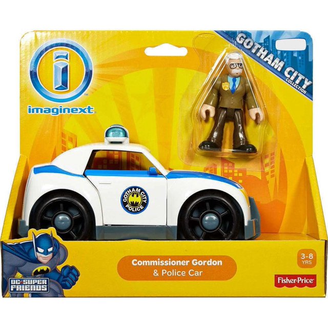 DC Super Friends Imaginext Commissioner Gordon & Police Car Figure Set ...
