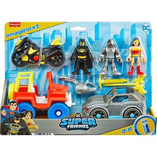 DC Super Friends Imaginext Cyborg, Wonder Woman & Batman Figure ...
