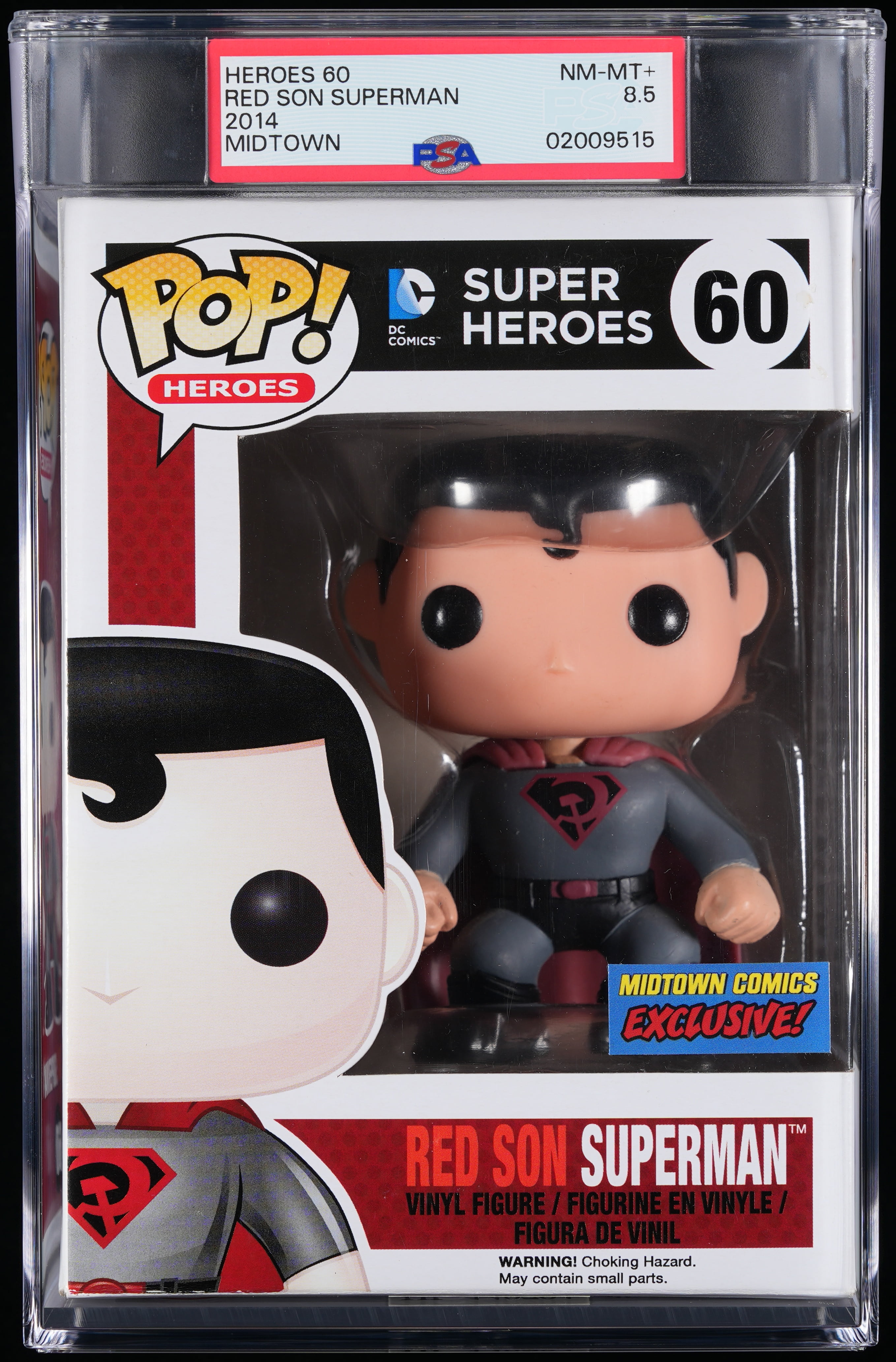 DC Super Heroes, PSA Graded 8.5 NM-MT+, Red Son Superman Collectible ...