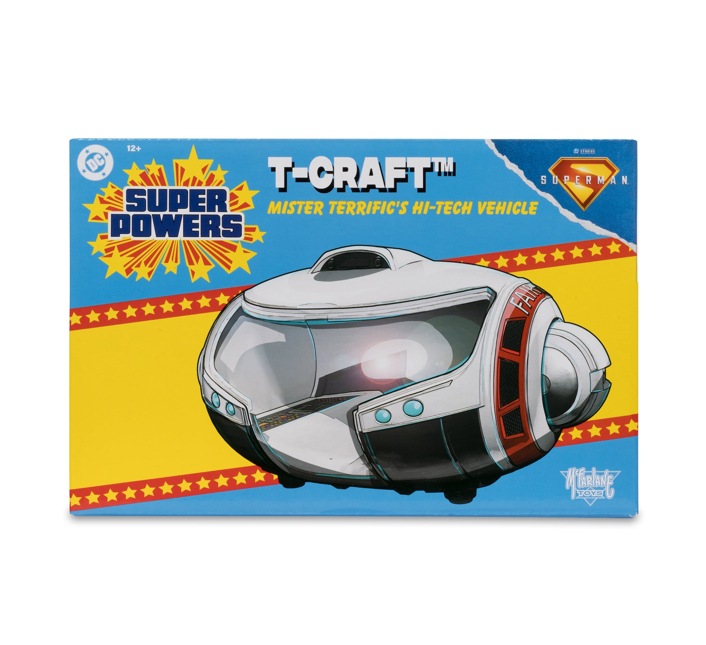 McFarlane Toys DC Super Powers T-Craft Vehicle, Compatible with Figures, Superman Movie Playset ...
