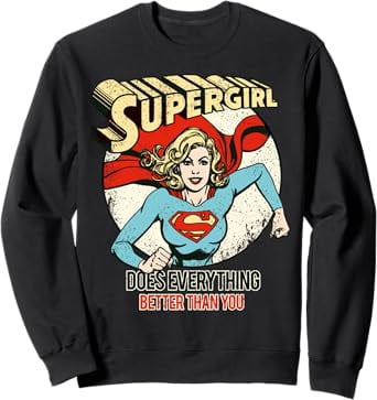 DC Supergirl Text Better Than You Sweatshirt - Walmart.com