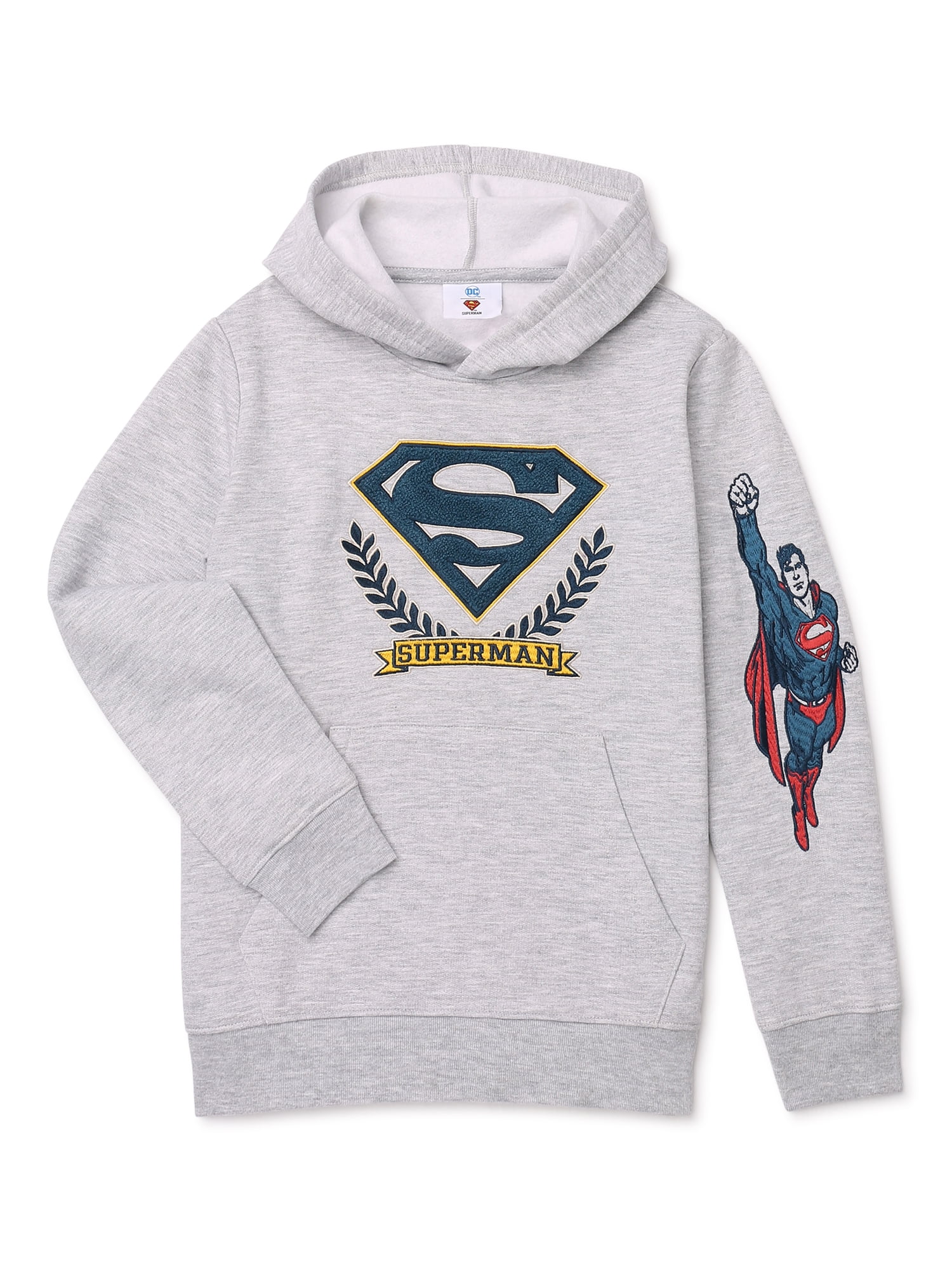 DC Superman Boys Hooded Sweatshirt, Sizes 4-18 - Walmart.com