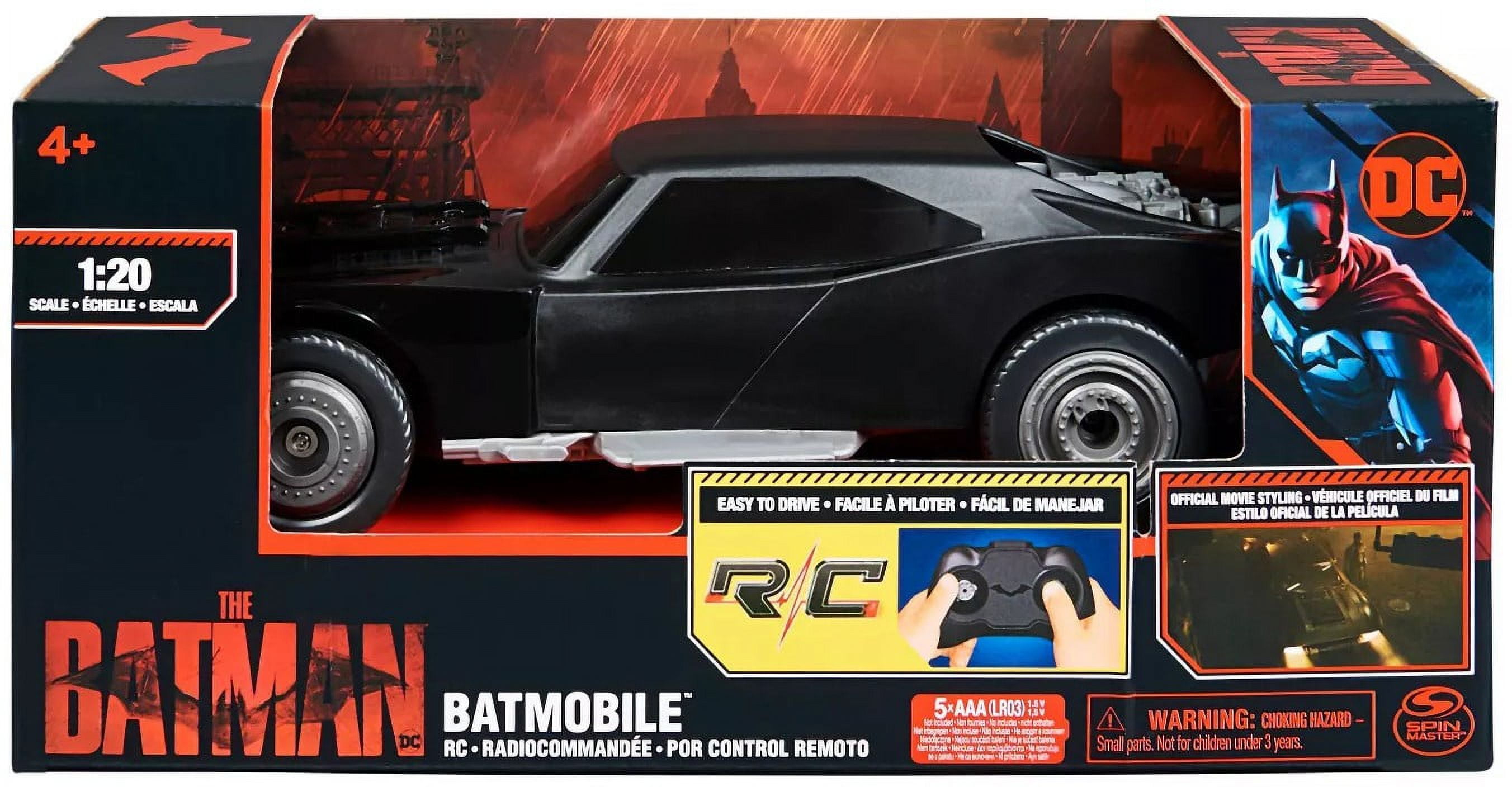 DC The Batman Movie Batmobile Remote Control Car, RC Race Vehicle for ...